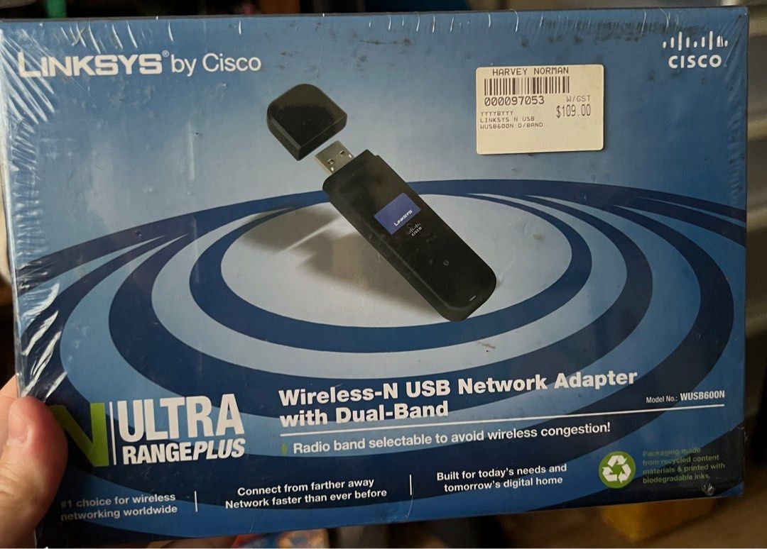 Linksys Cisco Wireless-N USB Network Adapter, Computers & Tech, Office ...