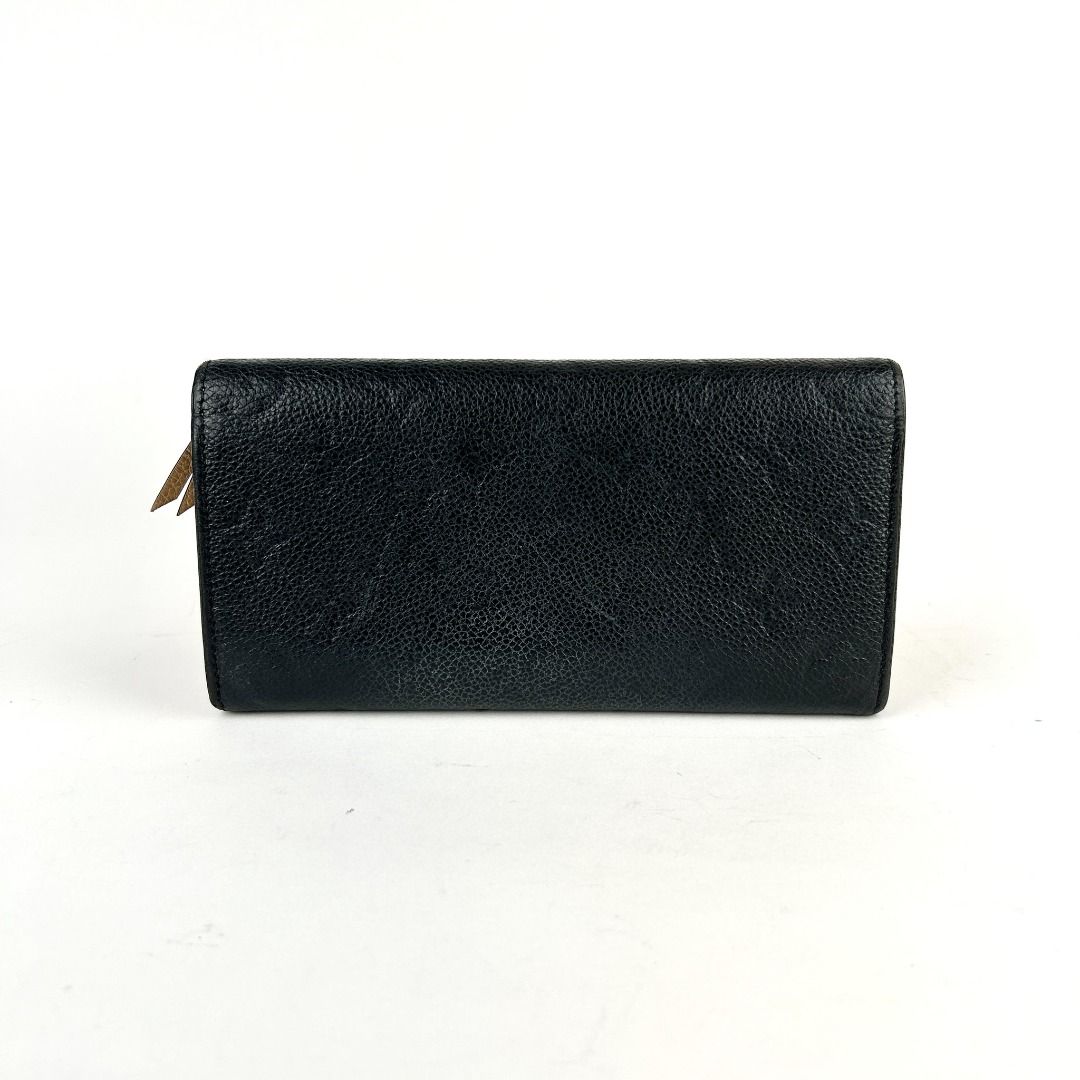 Louis Vuitton Emilie Wallet in Black Monogram Empreinte Leather, Luxury ...