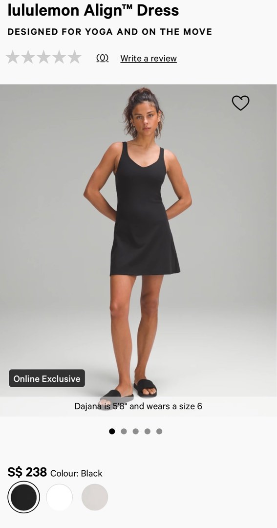 Lululemon align dress in black, Women's Fashion, Activewear on Carousell