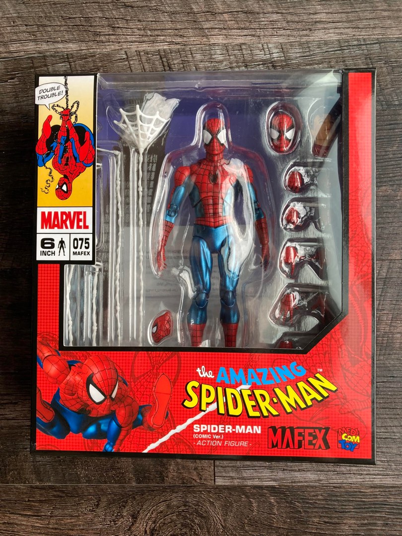 Mafex 075 Spiderman Comic Ver, Hobbies & Toys, Toys & Games on Carousell