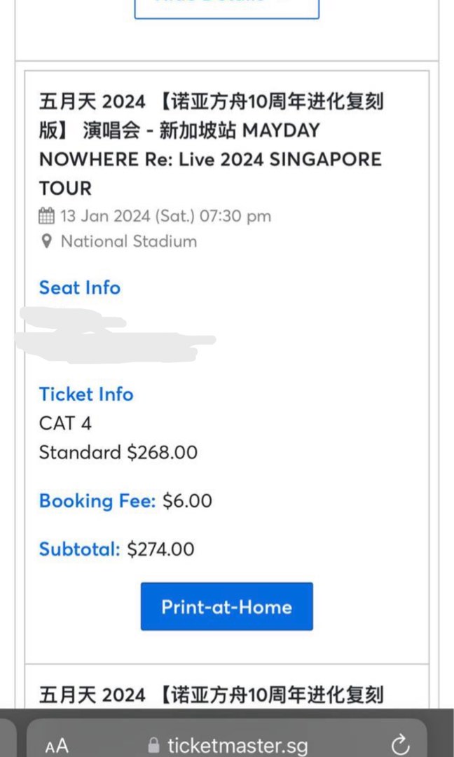 Mayday Ticket - ~30%OFF 13 Jan 2024, Tickets & Vouchers, Event Tickets on Carousell