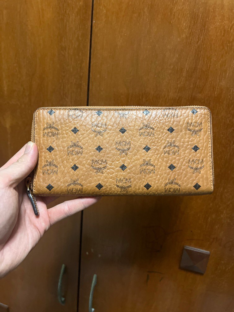 MCM Zip around wallet in visetos original, Luxury, Bags & Wallets on ...