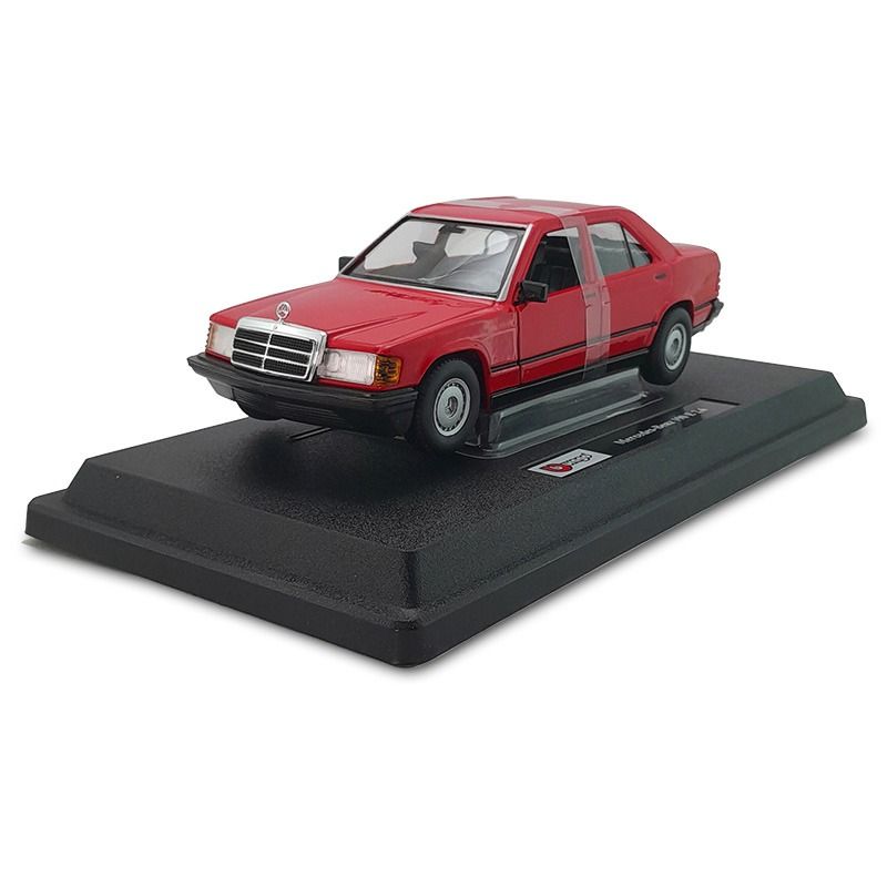 Mercedes Benz 190E (W201) Red 1:24 Metal Toy Diecast Collection Model ...