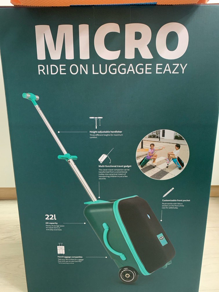 Micro ride on luggage, Hobbies & Toys, Travel, Luggage on Carousell