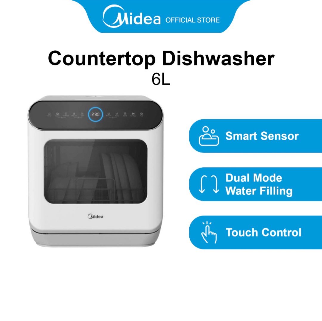 Midea Dishwasher 6L, TV & Home Appliances, Kitchen Appliances ...