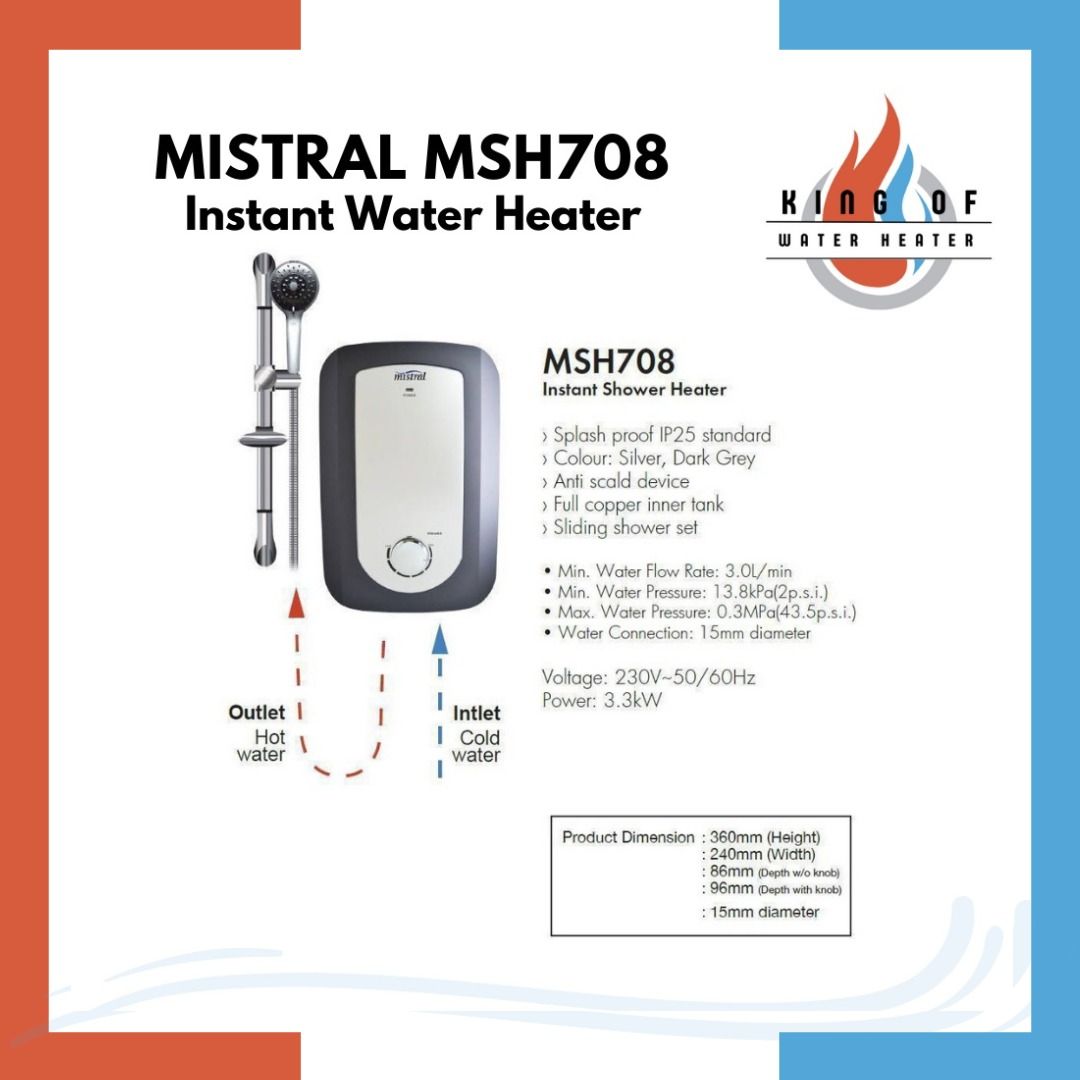 Mistral Instant Storage Water Heater, TV & Home Appliances, Water ...