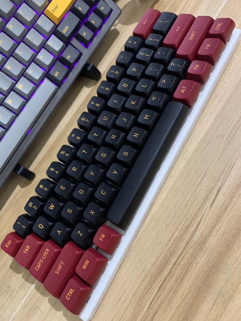 Modded Keyboard! Red switch Hotswappable Mechanical gaming keyboard ...
