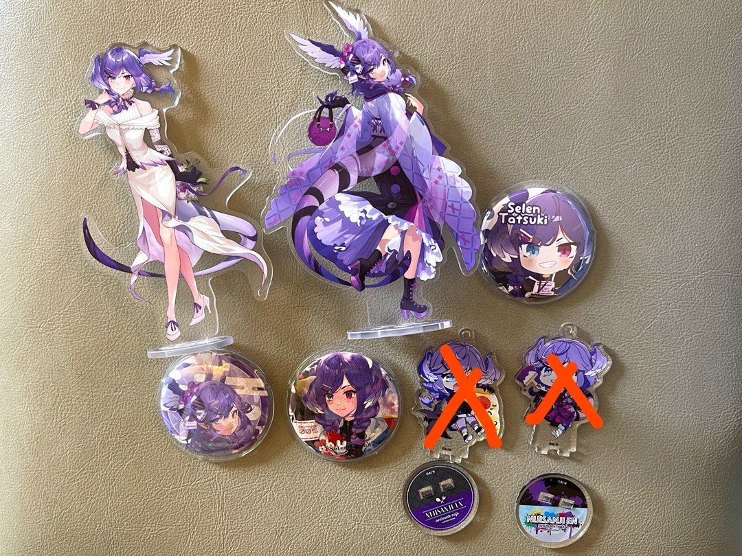 NIJISANJI EN Selen Tatsuki Official Acrylics and Badges Merchandise, Hobbies & Toys, Memorabilia ...