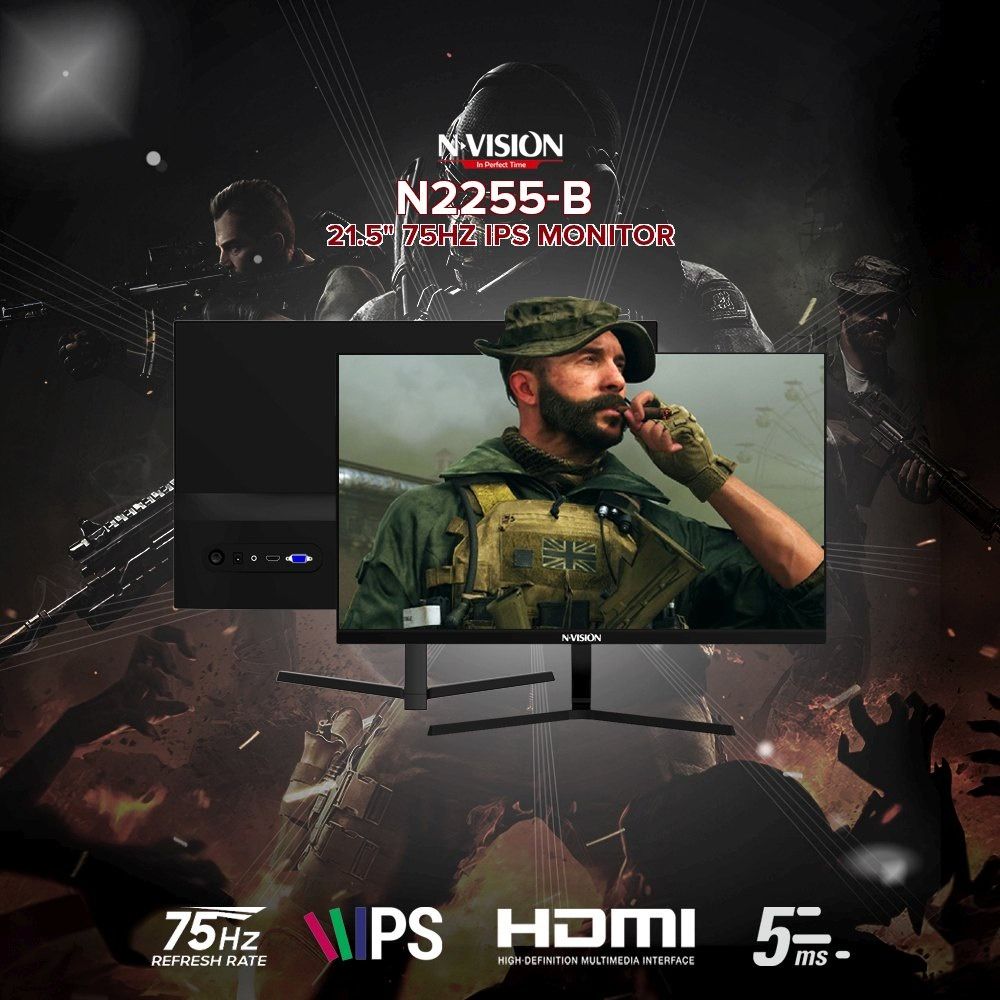 Nvision N2255-B 22" 75Hz HD 1920 X 1080 IPS Monitor, Computers & Tech ...
