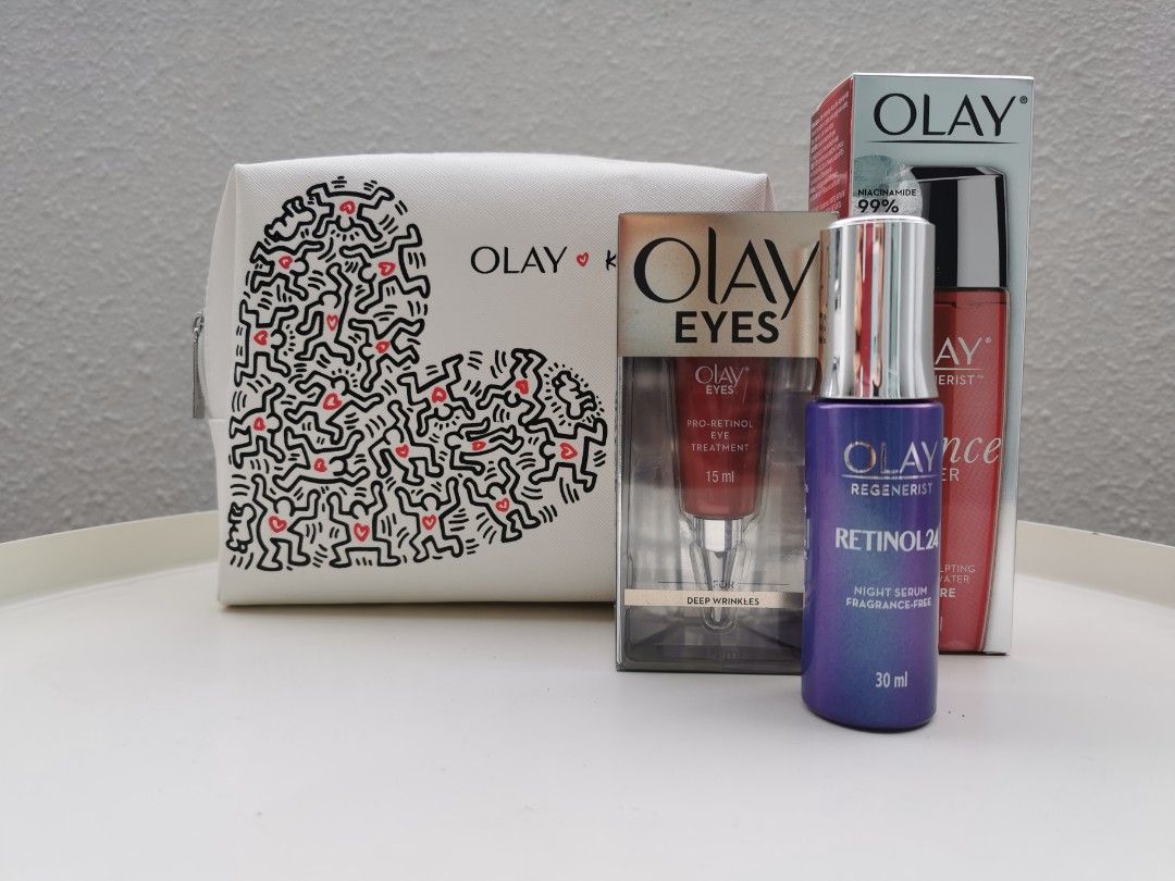 Olay Vitamin C Serum + Collagen Peptide 24/Olay Regenerist Essence ...
