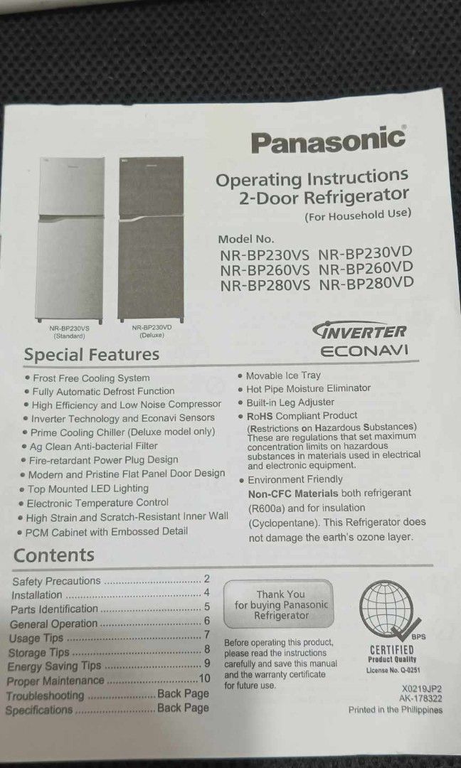 Panasonic ref, TV & Home Appliances, Kitchen Appliances, Refrigerators ...