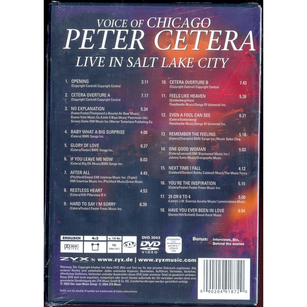 peter cetera dvd