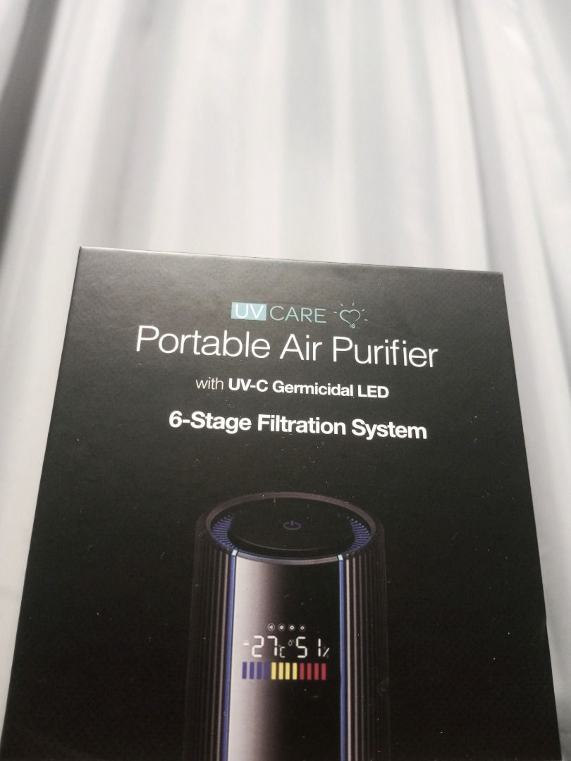 Portable Air Purifier Clinical Grade with UV-C Germicidal Led, TV ...