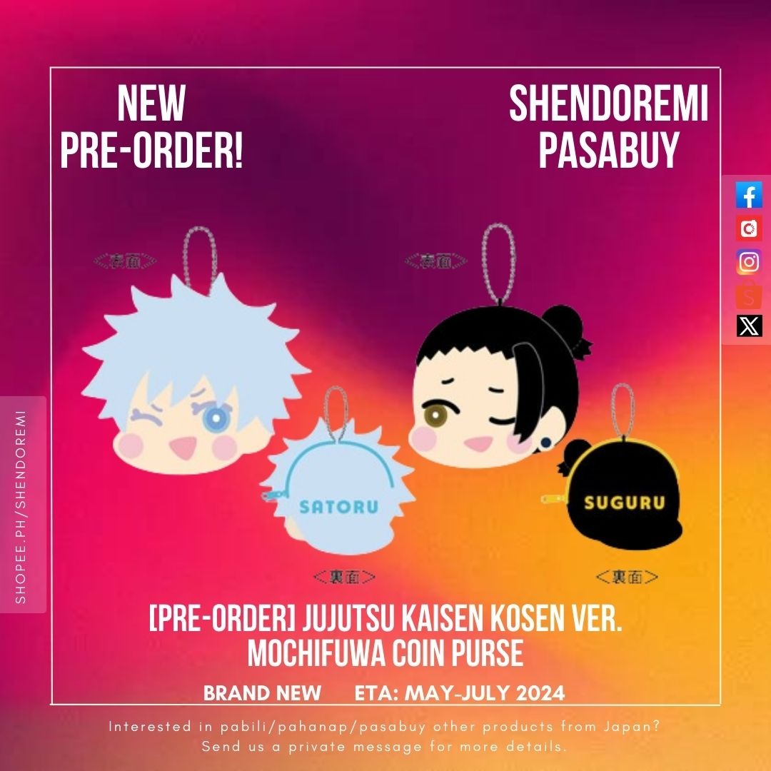 [PRE-ORDER] JUJUTSU KAISEN MOCHIFUWA COIN PURSE GOJO GETO, Hobbies ...