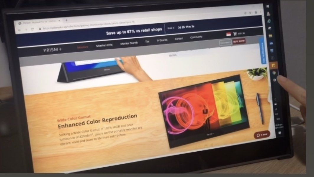 Prism+ Nomad Pro 16 Portable Monitor Touch Screen, Computers & Tech ...