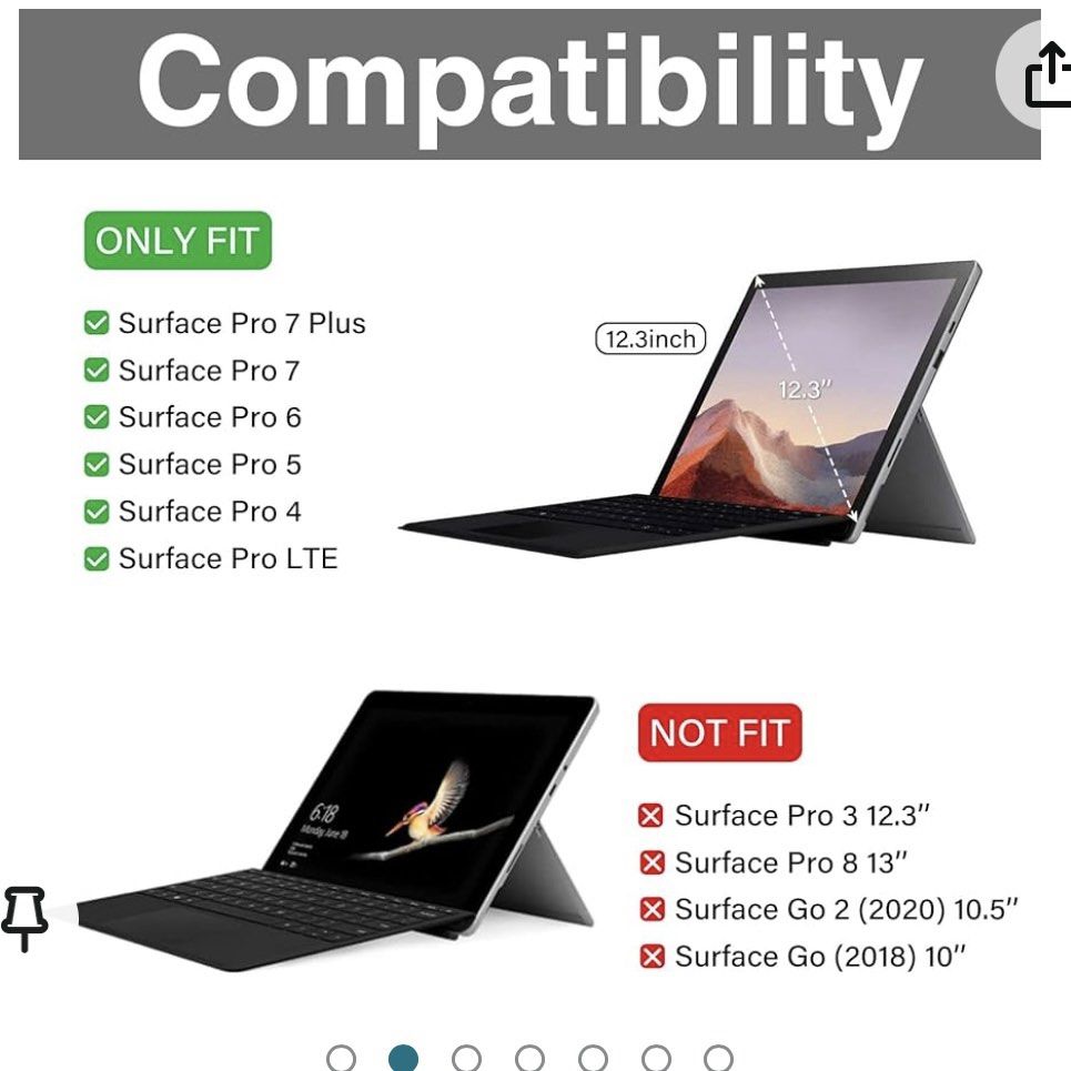 ProCase Case for 12.3" Microsoft Surface Pro 7 Plus 2021 / Pro 7 6 5 4 ...