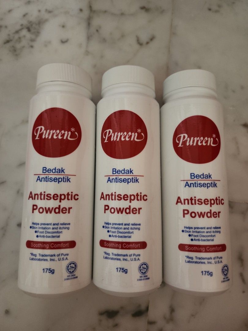 Pureen antiseptic powder x3, Babies & Kids, Bathing & Changing, Baby ...