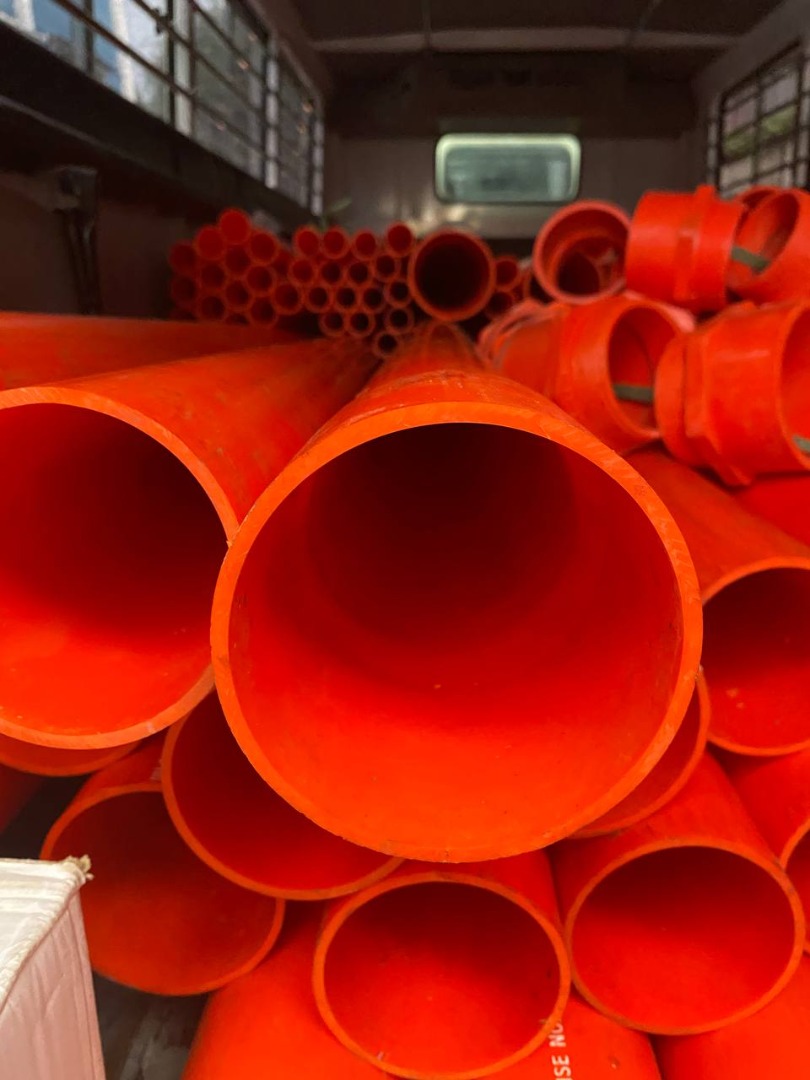 PVC ELECTRICAL ORANGE PIPE, Commercial & Industrial, Construction Tools ...