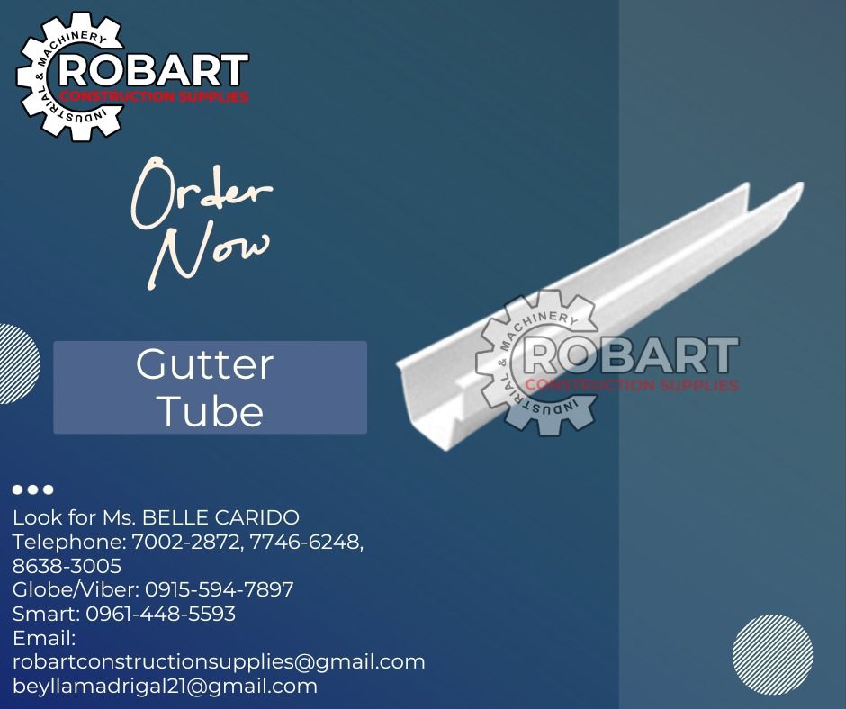 PVC Gutter Tube, Commercial & Industrial, Construction Tools ...