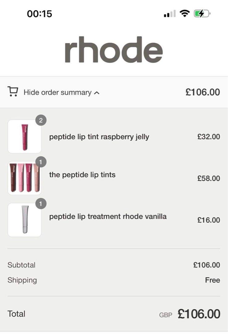 Rhode Peptide Lip Tint in Raspberry Jelly, Beauty & Personal Care, Face ...