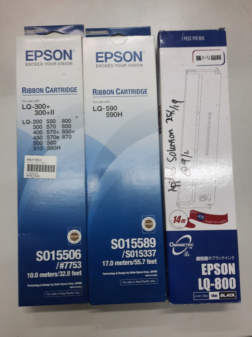 Ribbon cartridge for Epson printer, Computers & Tech, Printers ...