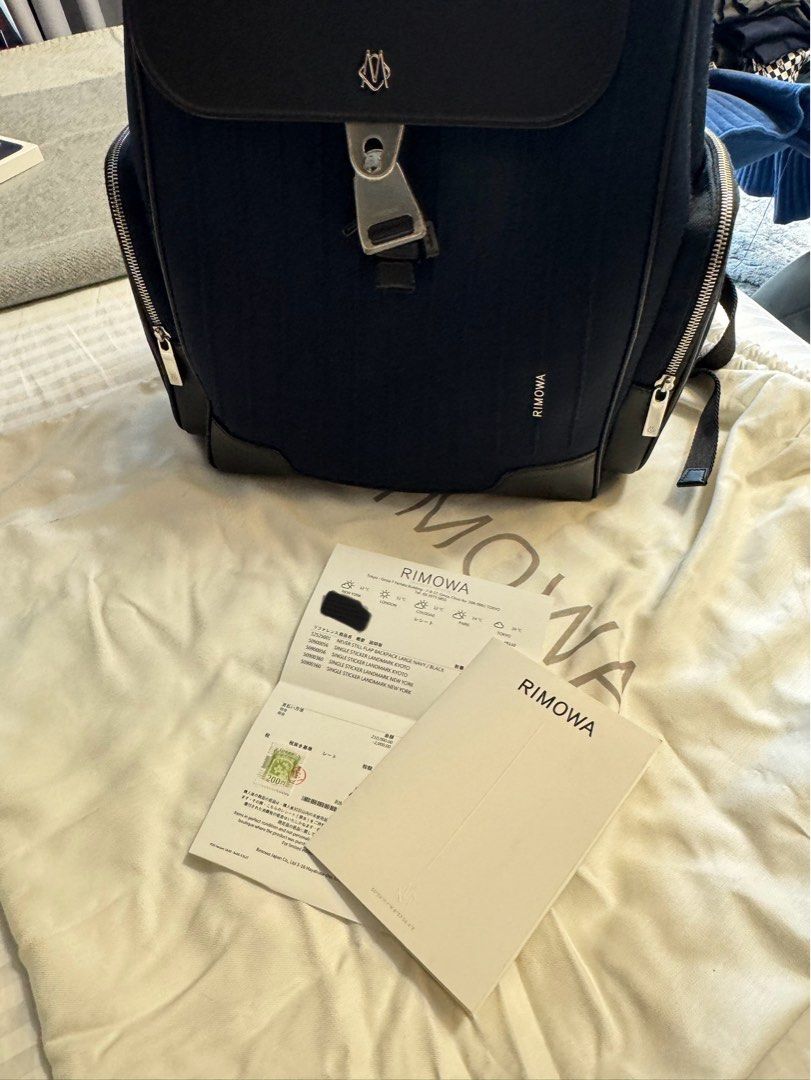 Rimowa Never Still Flap Backpack Large Navy and Black, Women's Fashion ...