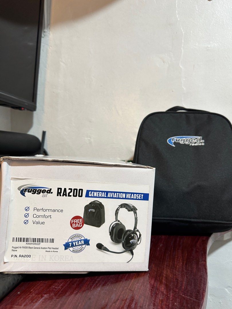 Rugged Air RA200 General Aviation Headset, Audio, Headphones & Headsets ...