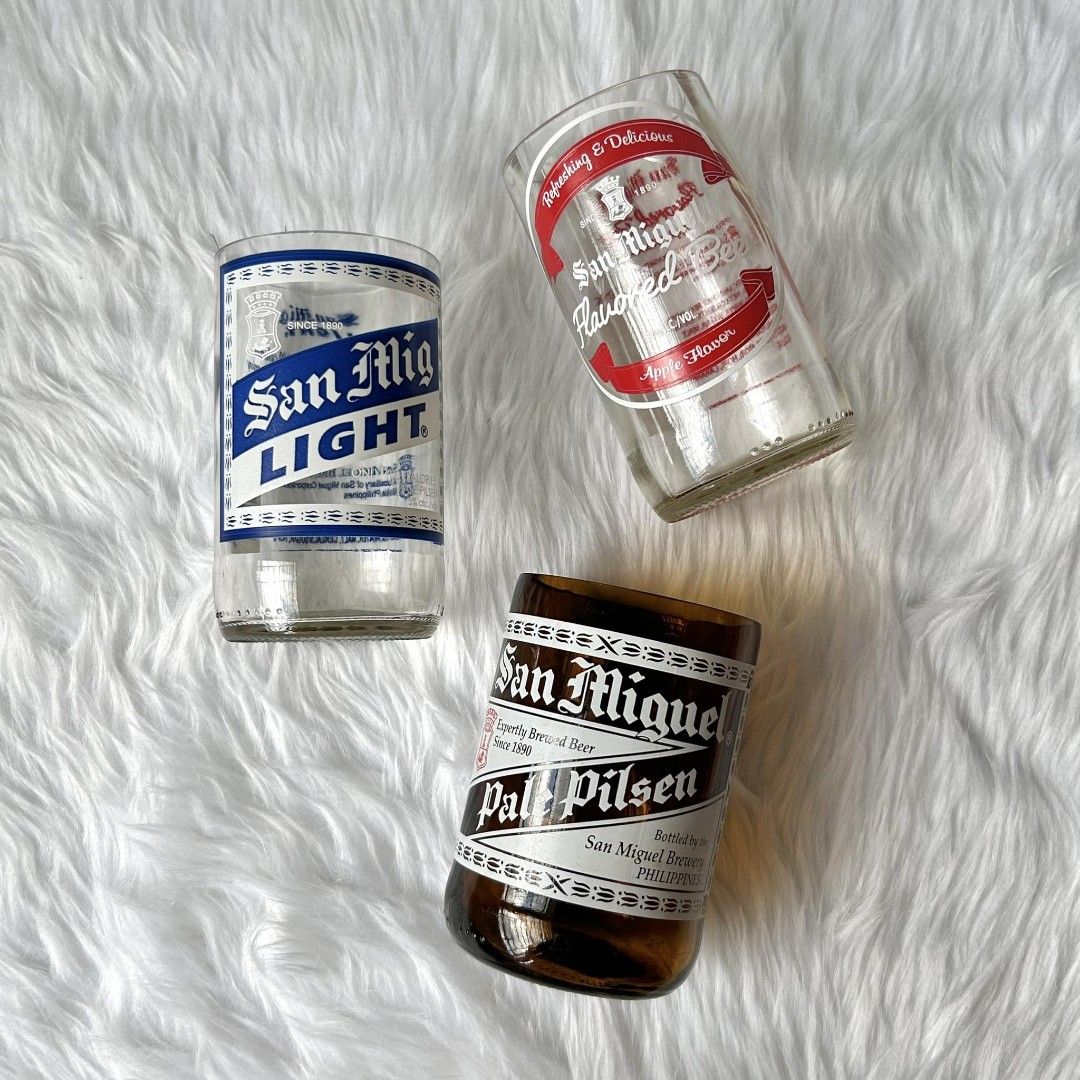 San Miguel Pale Pilsen Original Glass Cups Handmade San Mig Light ...