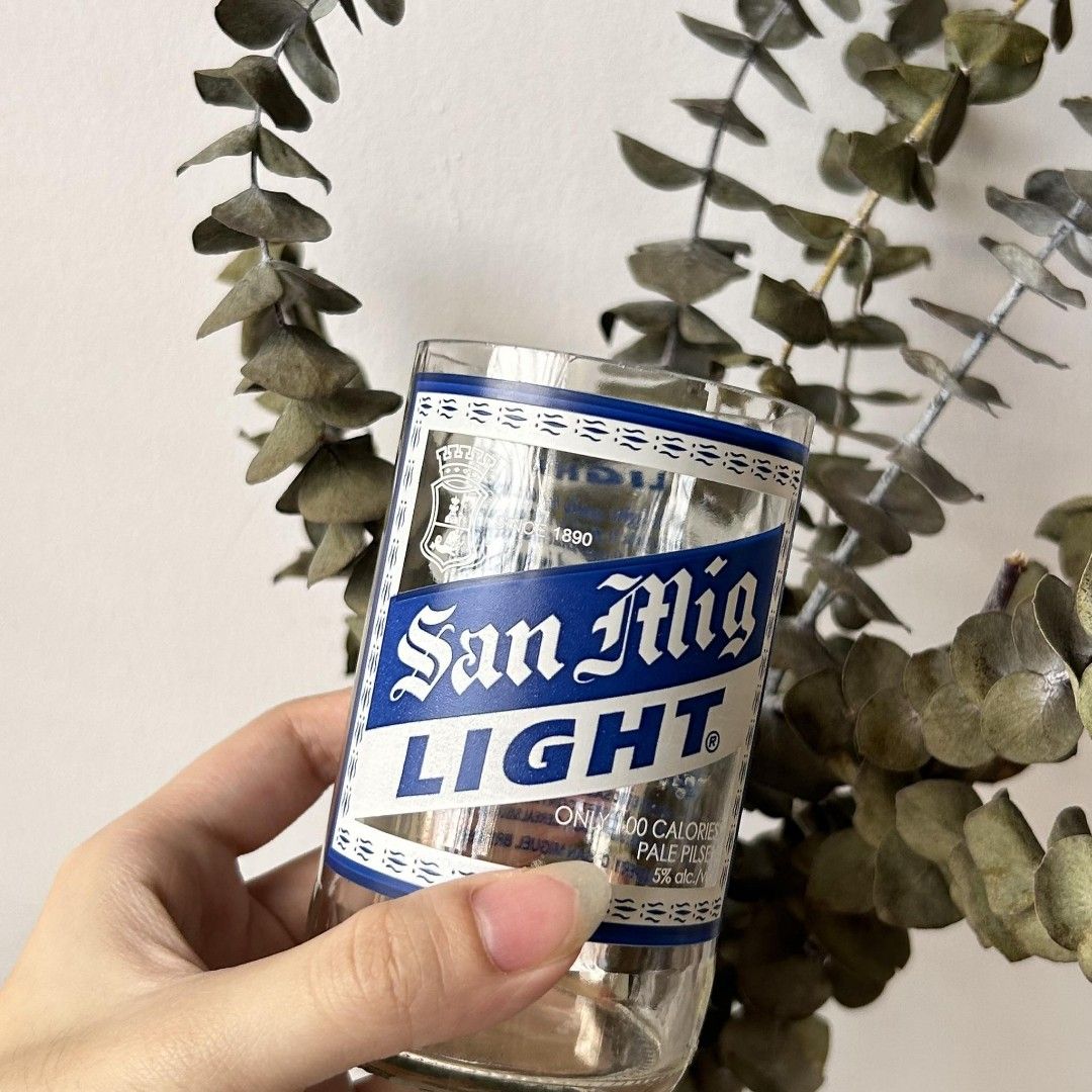 San Miguel Pale Pilsen Original Glass Cups Handmade San Mig Light ...