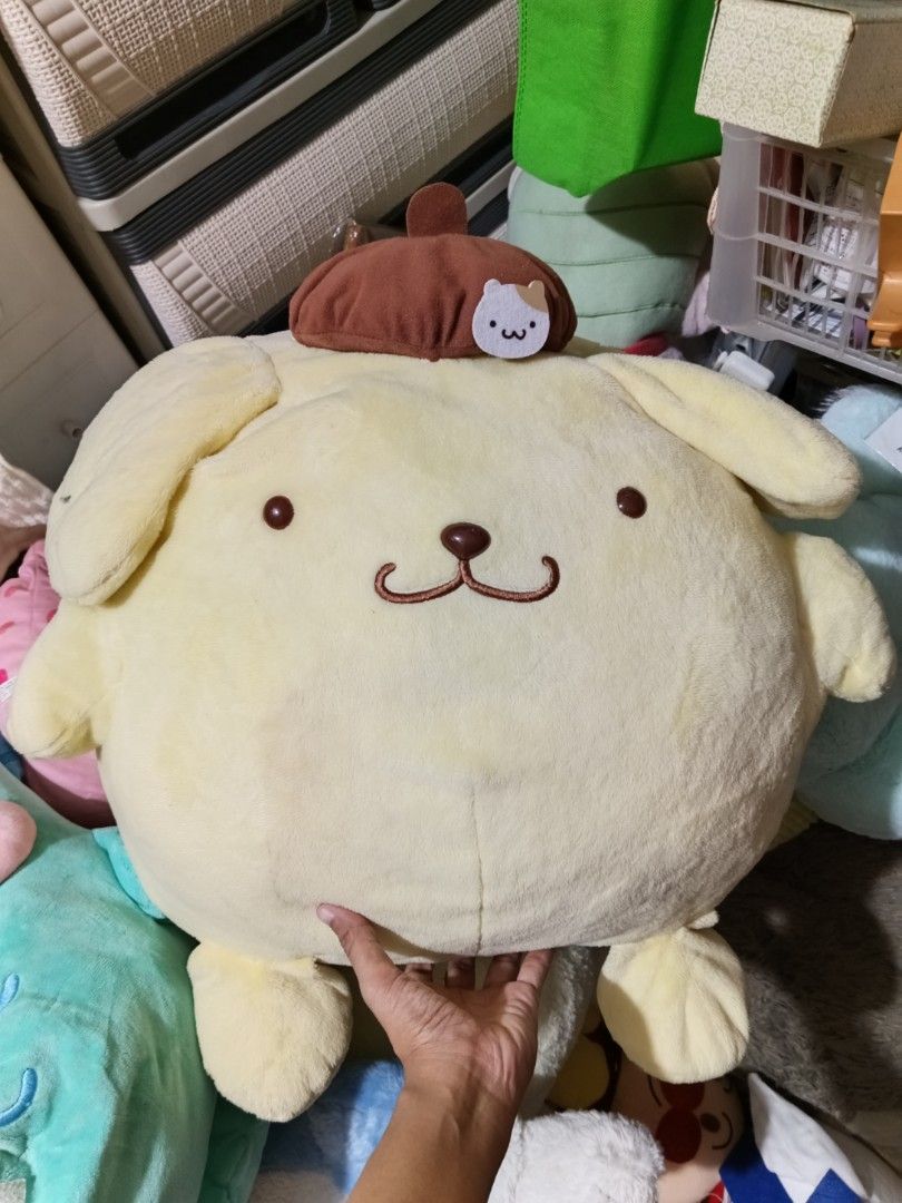 Sanrio Plush Pompompurin Jumbo big cushion Pompom stuffed toy Japan ...