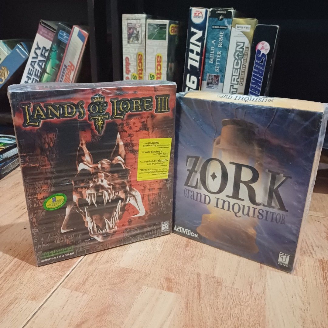 Sealed Big Box Lands Of The Lore 3 III & Zork Grand Inquisition, Video ...