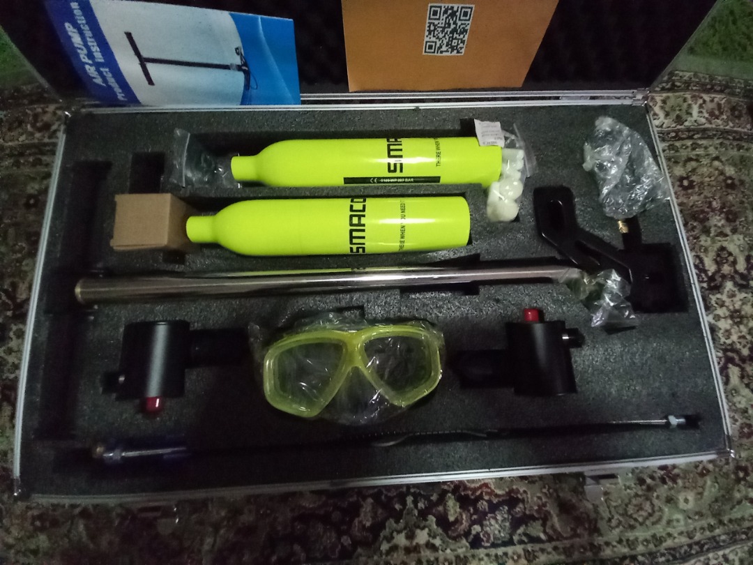 Set Alat Selam - Smaco Scuba Diving Tank + Hand Pump, Olah Raga ...