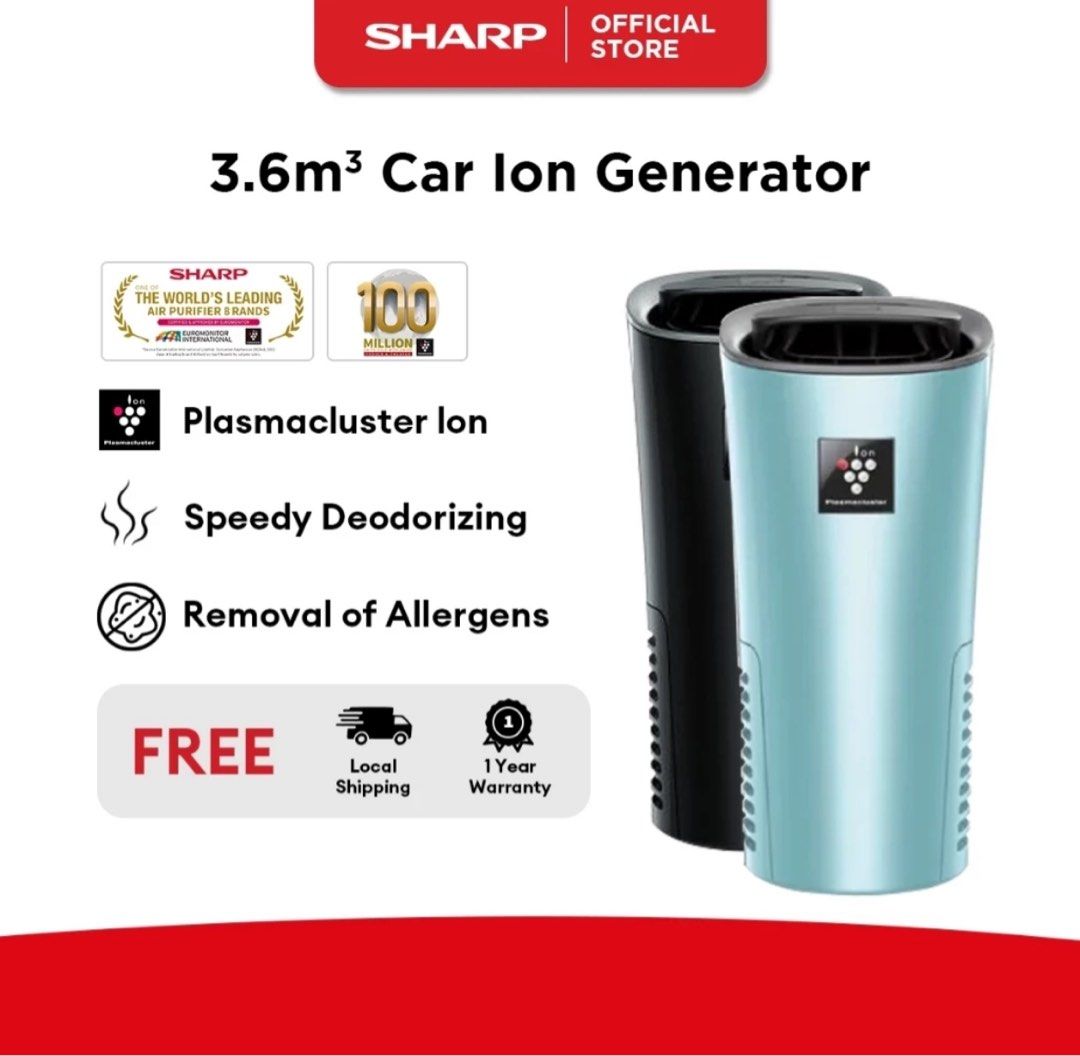 SHARP purifier Plasmacluster USB Car Ion Generator IG-NX2E-B, Car ...