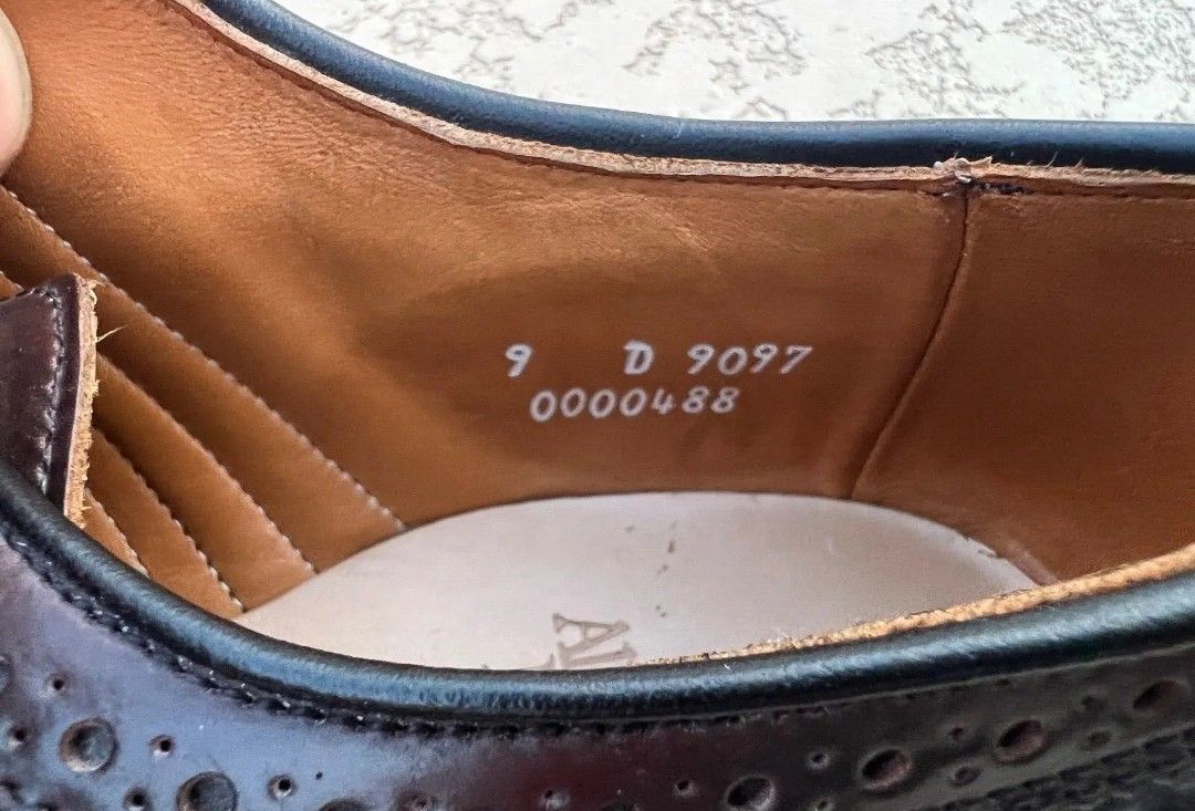 Shell Cordovan Allen Edmonds Macneil longwing leather burgundy bluchers ...