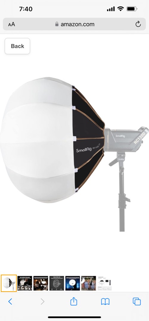 SmallRig RA-L65 Lantern Softbox Quick Release-One Step, 26in Light ...