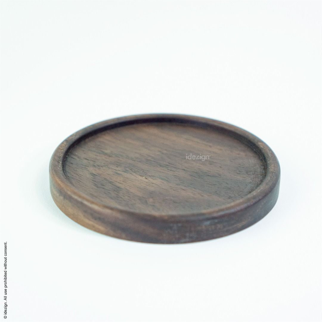 Sono Wood Coaster Set - Raised Edge, Stylish Holder - Artisan Crafted ...