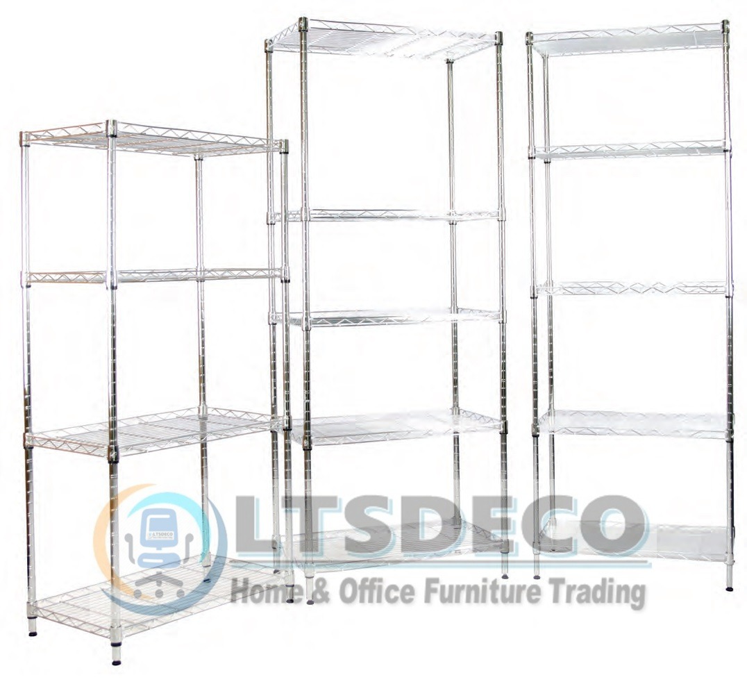 STEEL RACK 4 LAYER HOME AND OFFICE PARTITION, Furniture & Home Living ...