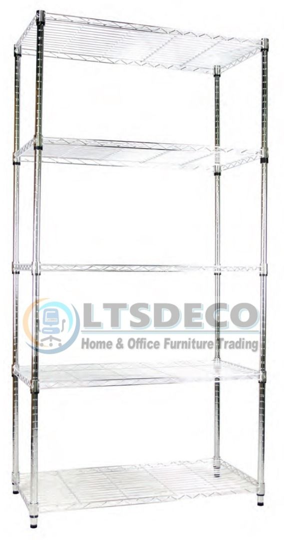 STEEL RACK 4 LAYER HOME AND OFFICE PARTITION, Furniture & Home Living ...