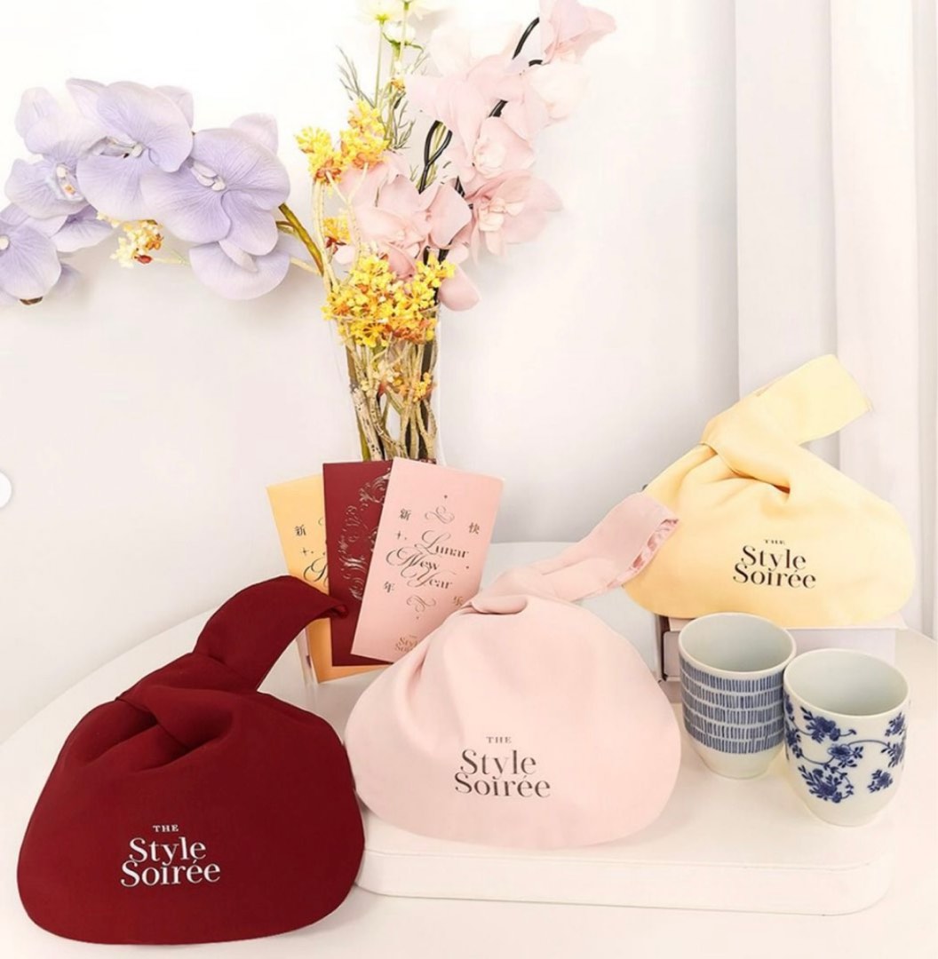 The Style Soiree TSS Mandarin Orange Pouch Bag plus Ang Bao Red Packet ...
