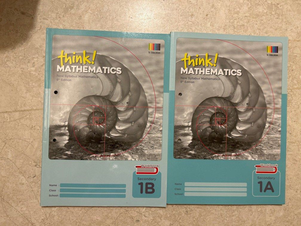 Think! Mathematics 8th Edition textbook 1A, 1B and workbook 1A, 1B ...