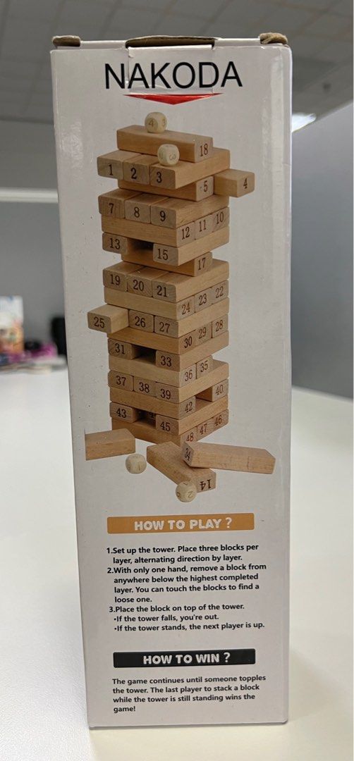Tower stacking block game, Hobbies & Toys, Toys & Games on Carousell