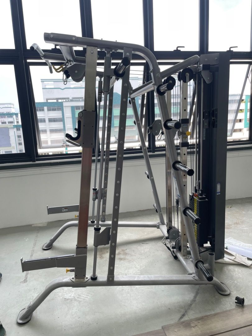 Tuff stuff tuffstuff half squat rack smith machine pulley system ...