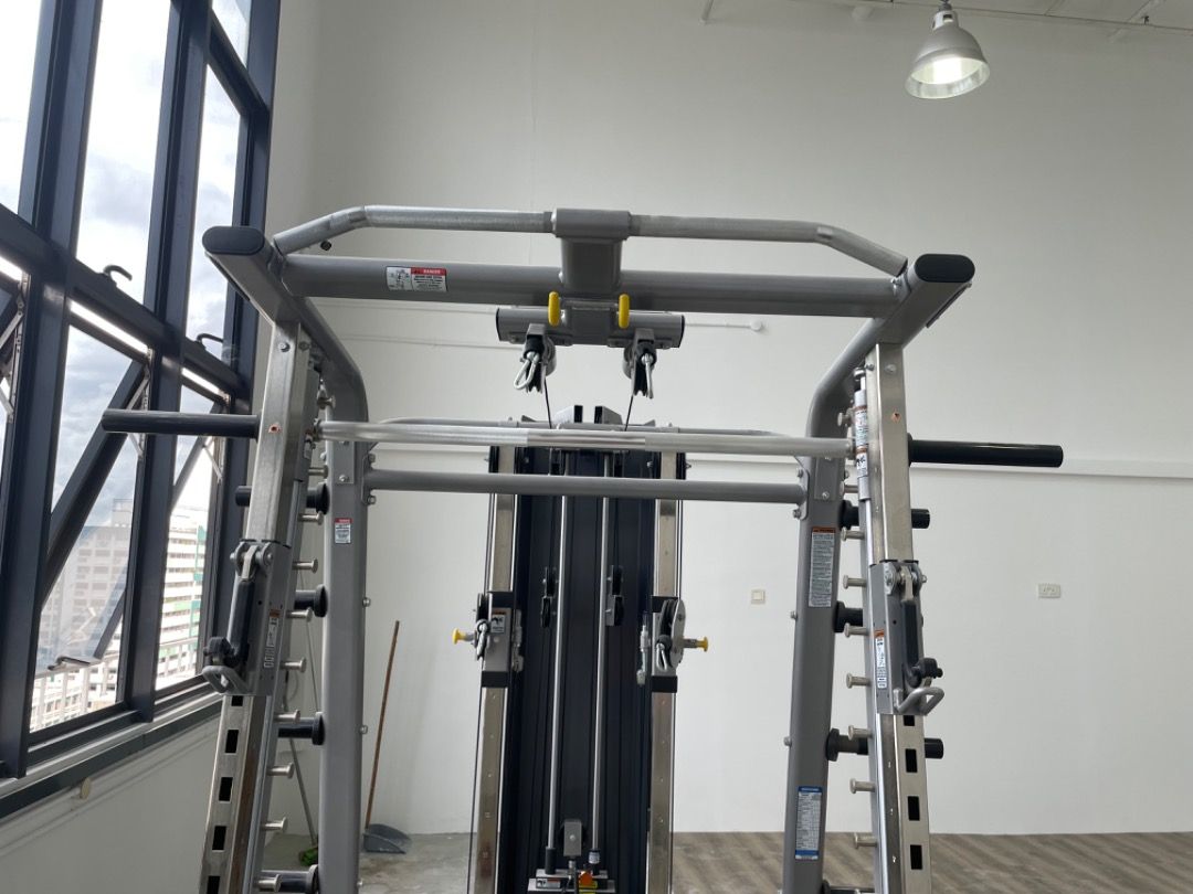 Tuff stuff tuffstuff half squat rack smith machine pulley system ...