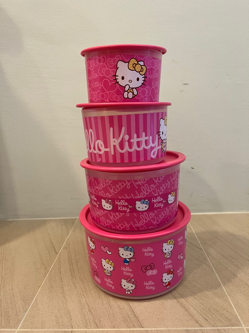 Tupperware Hello Kitty Containers, Furniture & Home Living, Kitchenware ...
