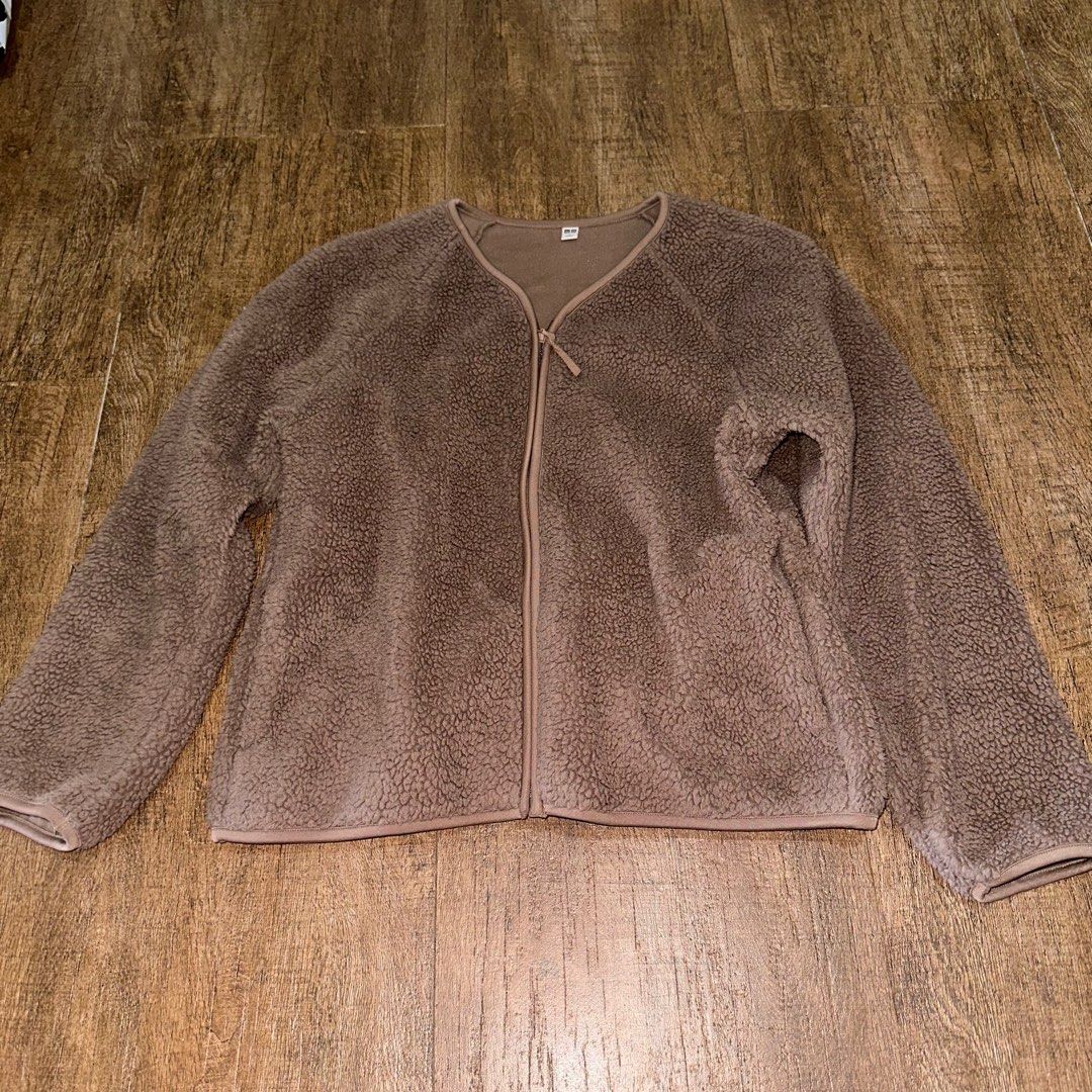 UNIQLO pile lined fleece jacket, Women's Fashion, Coats, Jackets and ...