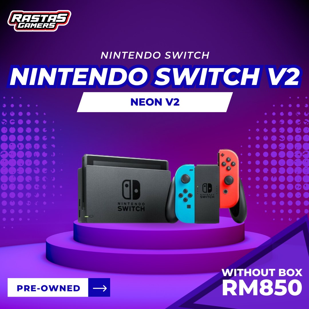 Used Nin Switch V2 no Box, Video Gaming, Video Game Consoles, Nintendo ...