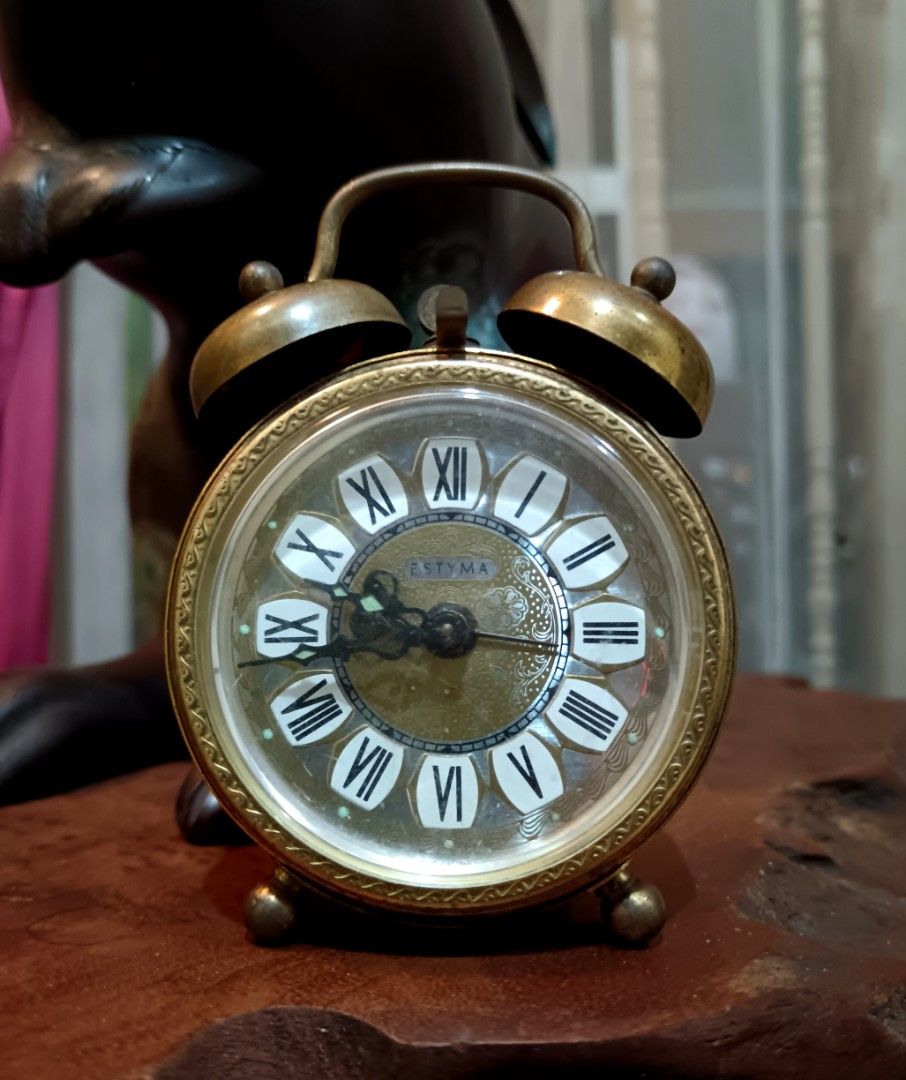 Vintage Estyma West German Alarm Clock, Hobbies & Toys, Collectibles ...