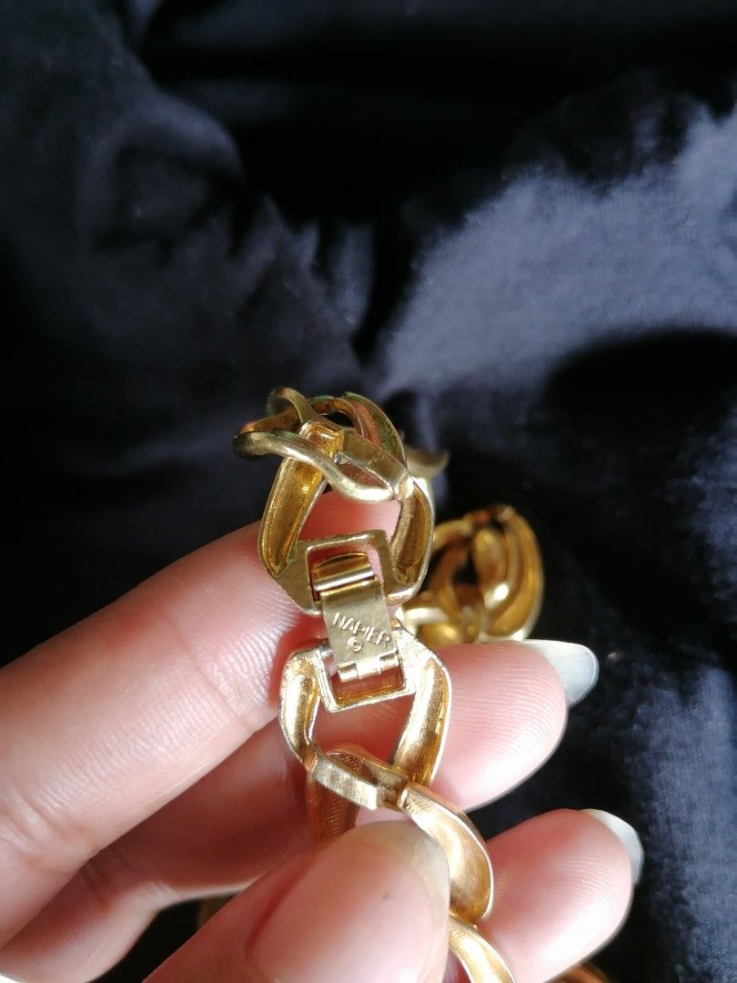 Vintage Napier brand chain link in gold tone, Women's Fashion, Jewelry ...
