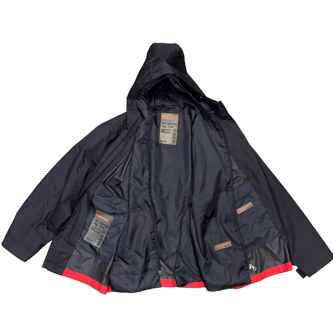 vintage prada double hooded lined jacket, Men's Fashion, Coats, Jackets ...