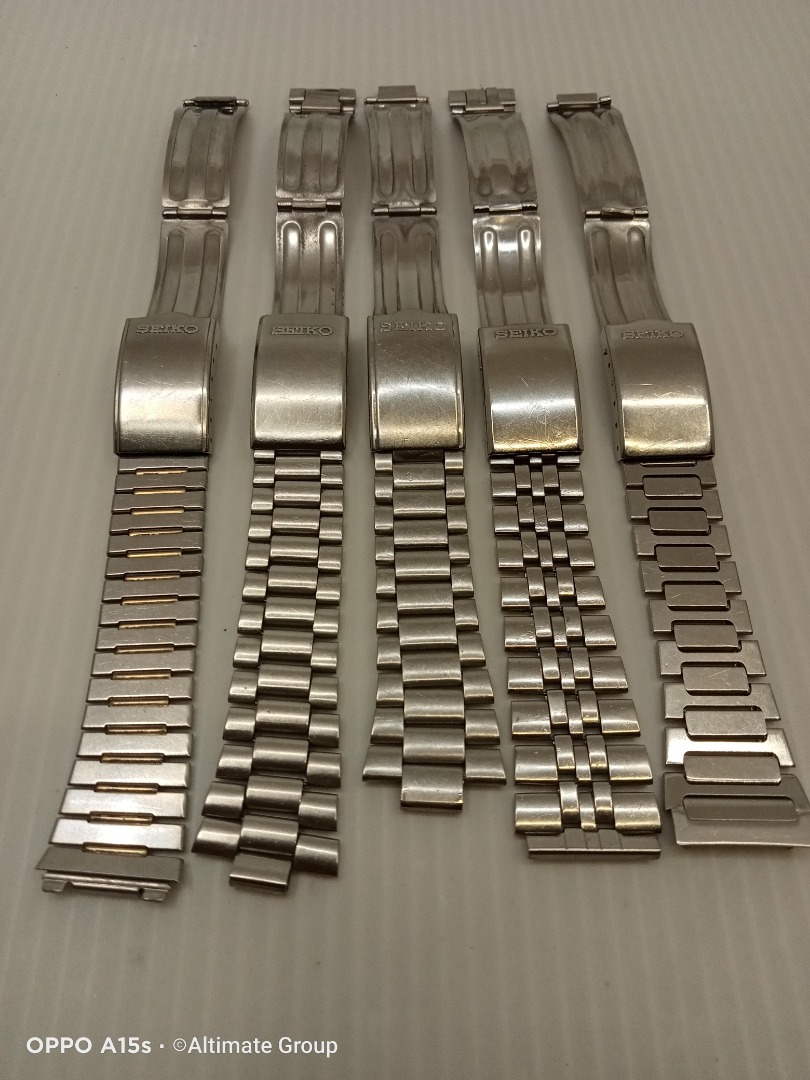 Vintage Seiko Incomplete SS Bracelets Used for Spare Links & Buckle ...